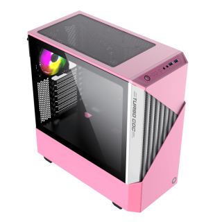 Contac Turbo COC Gaming Case, ARGB, Mid-Tower PC Case Pink