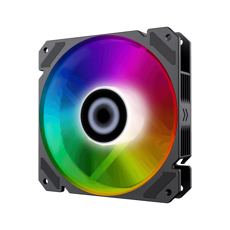 GameMax ARGB Fans, 12mm Case Fan, RGB High Performance PC Fan, 3-Pin RGB