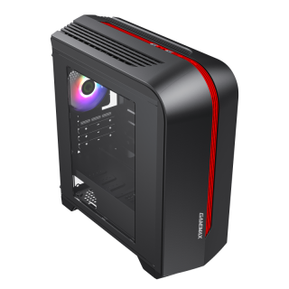 Centauri Black Red Gaming Case MATX Chassis