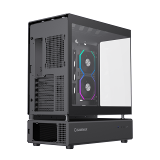 Gamemax N80 BK Gaming PC Case-270° FULL VIEW TEMPERED GLASS DESIGN
