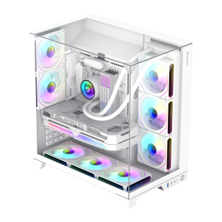 water cooled pc case | Infinity Plus WH White Mid Tower ATX PC csase