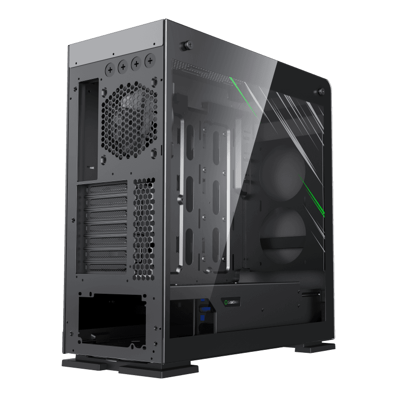 GameMax Vega Pro Grey Full Tower Gaming Case,with tempered side glass ...
