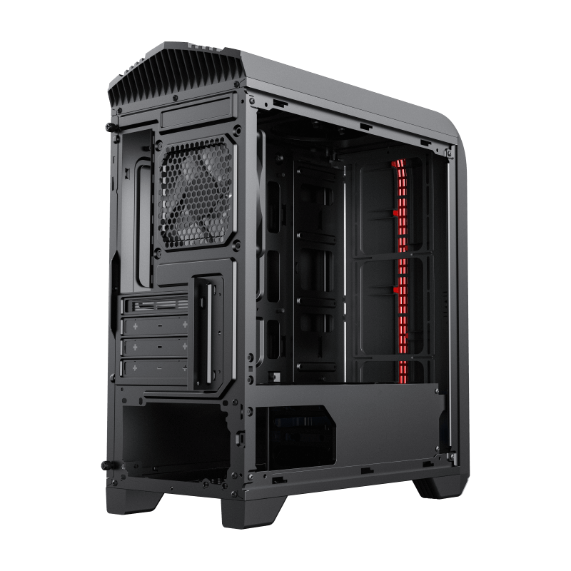 Centauri Black Red Gaming Case MATX Chassis