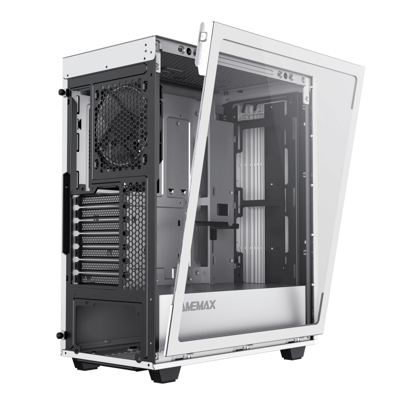 Precision 2 White PC case - Mid-Tower Gaming Chassis