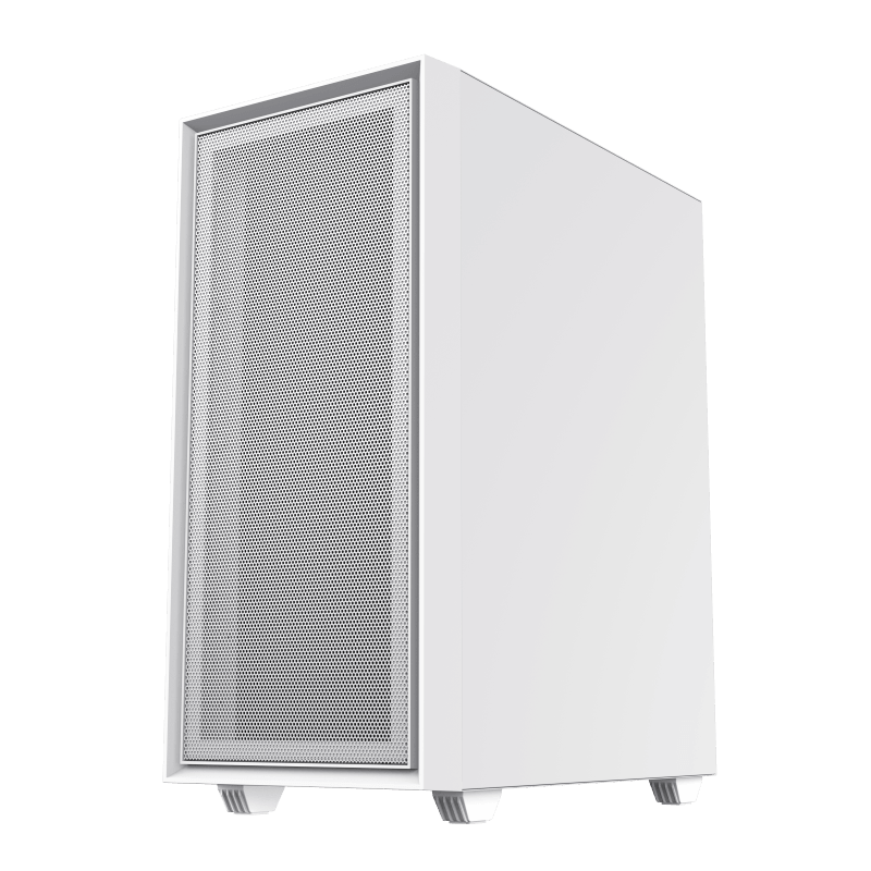 GameMax Storm Micro-ATX Gaming Case with ARGB Fans-White PC Case