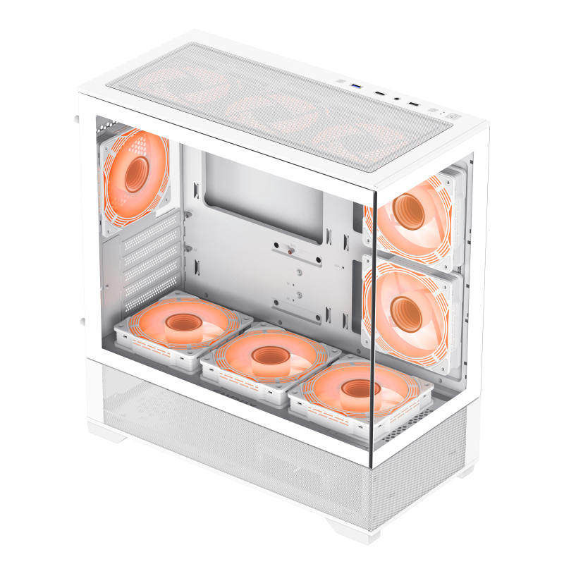 Gamemax Vista White Micro ATX Transparent Gaming PC Cases