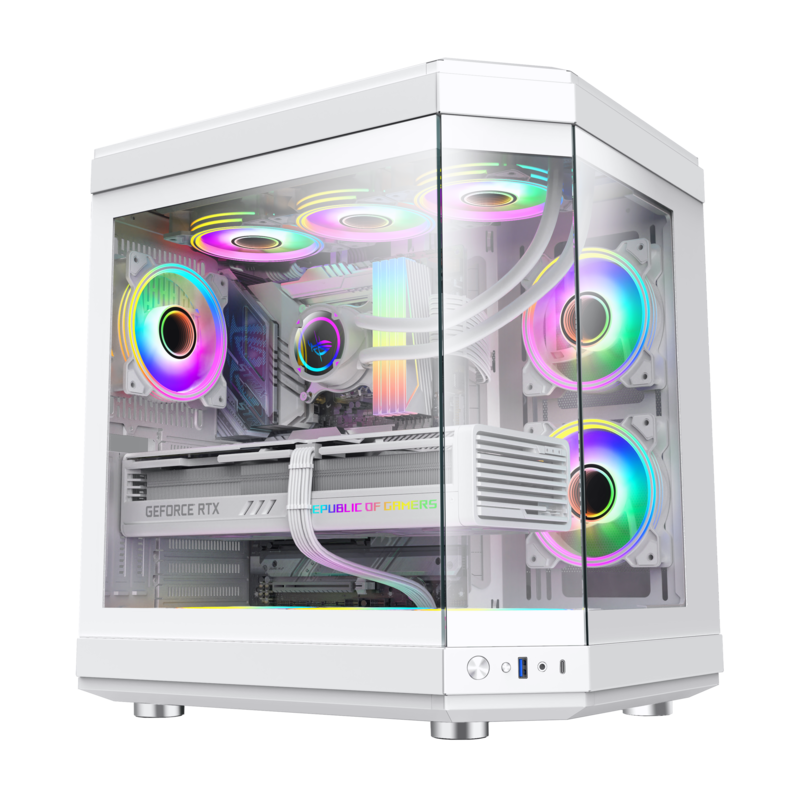 water cooled pc case | HYPE-Mid-Tower ATX PC Case | White PC Case