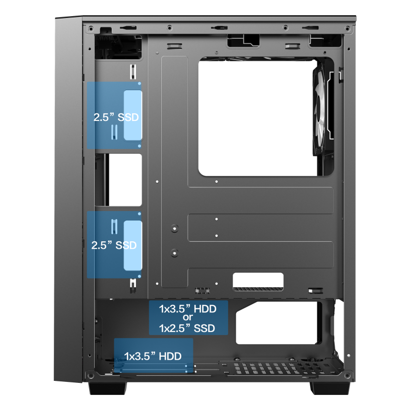 Prism BK-Mid Tower ATX Gaming PC Cases