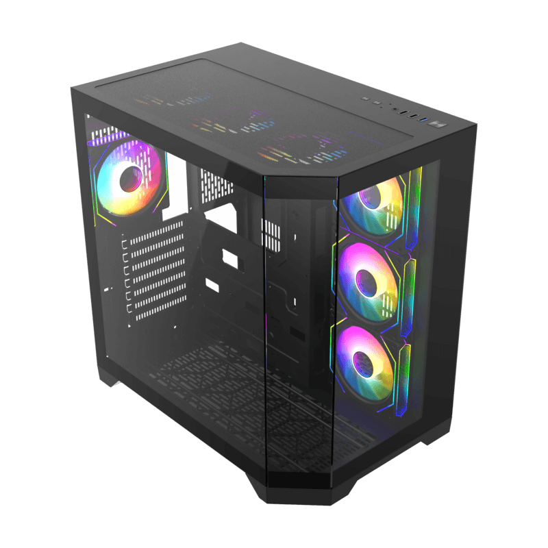 water cooled pc case | HYPE-A Black full atx pc case