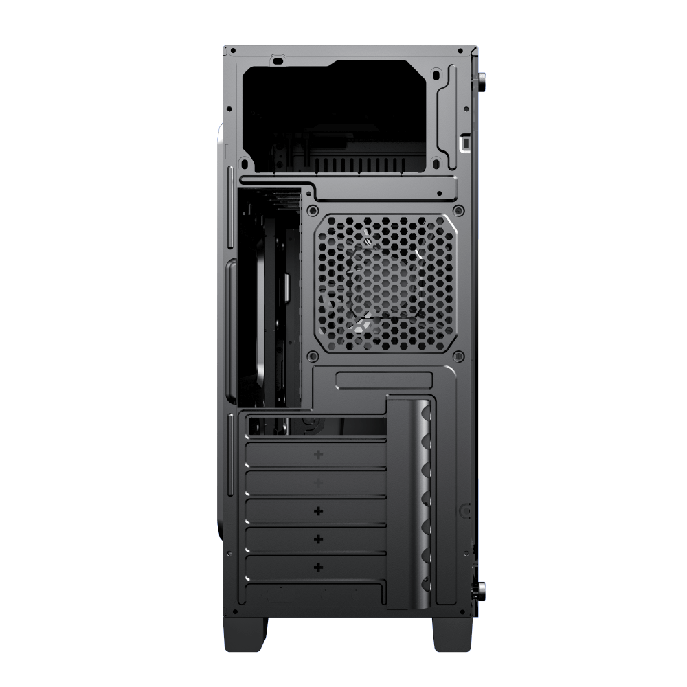 Unique ATX Gaming Chassis design, Top PSU covered, ARGB Strip and Fan