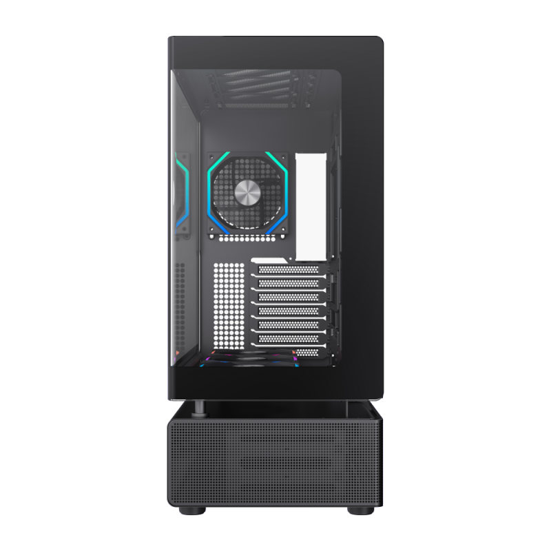 Gamemax N80 BK Gaming PC Case-270° FULL VIEW TEMPERED GLASS DESIGN