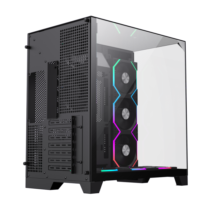Infinity Pro BK-Tempered Glass PC Case & RGB Lighting Mid-Tower Gaming ...