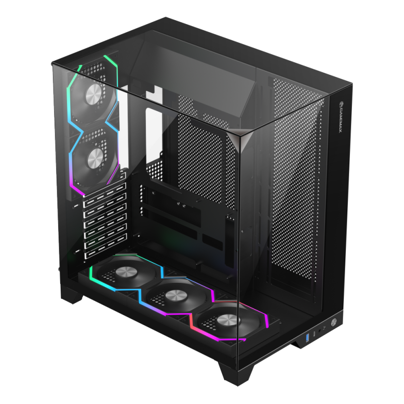 Infinity Pro BK-Tempered Glass PC Case & RGB Lighting Mid-Tower Gaming ...