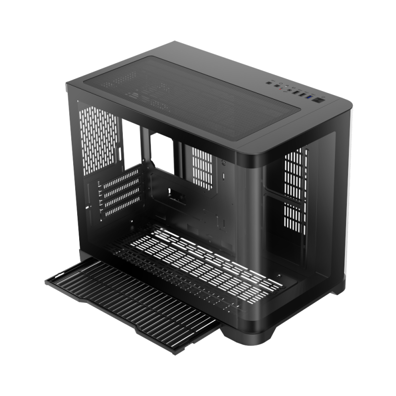 HYPE-M Micro ATX PC case with argb cooling fans | gaming pc case