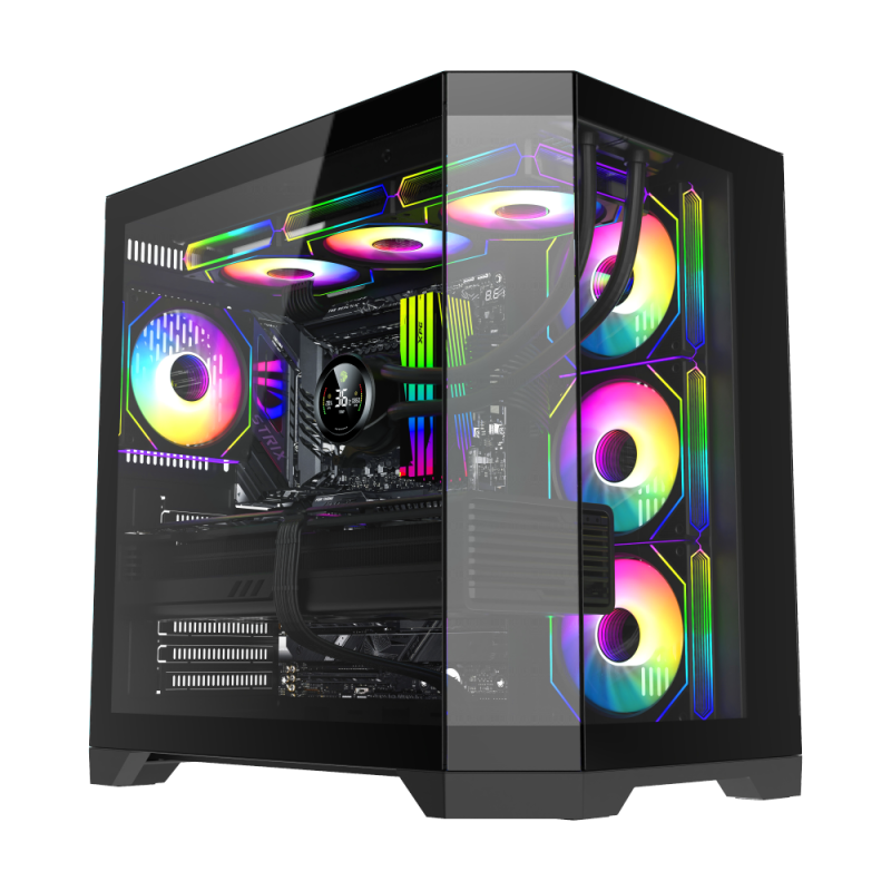 water cooled pc case | HYPE-A Black full atx pc case