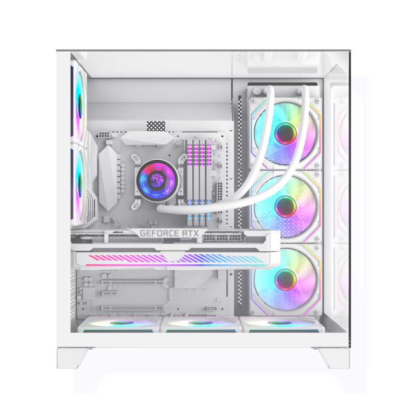 water cooled pc case | Infinity Plus WH White Mid Tower ATX PC csase