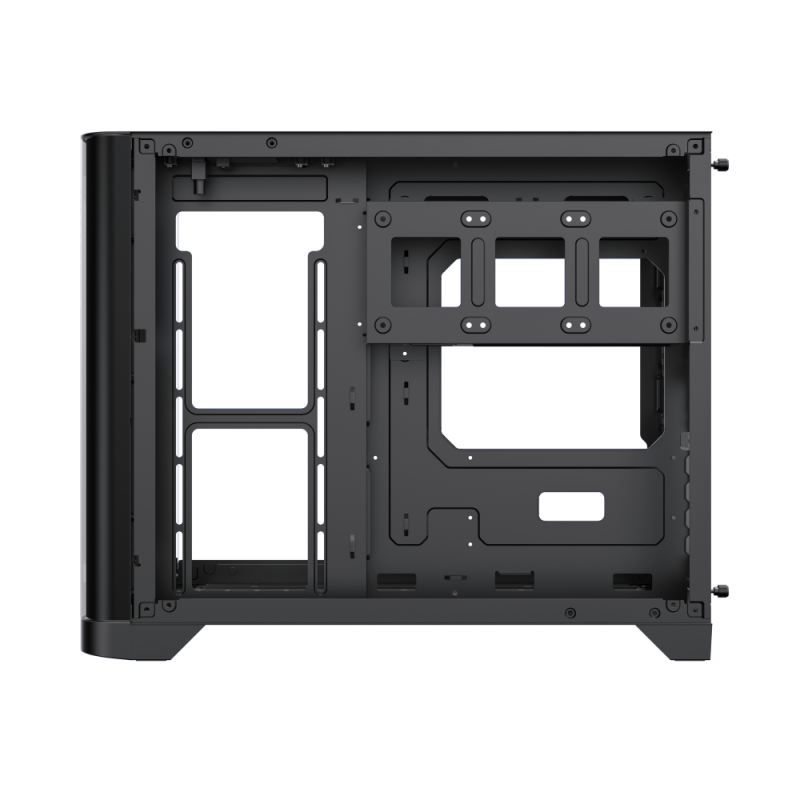 HYPE Curved Glass Micro ATX PC Case with ARGB Cooling Fans