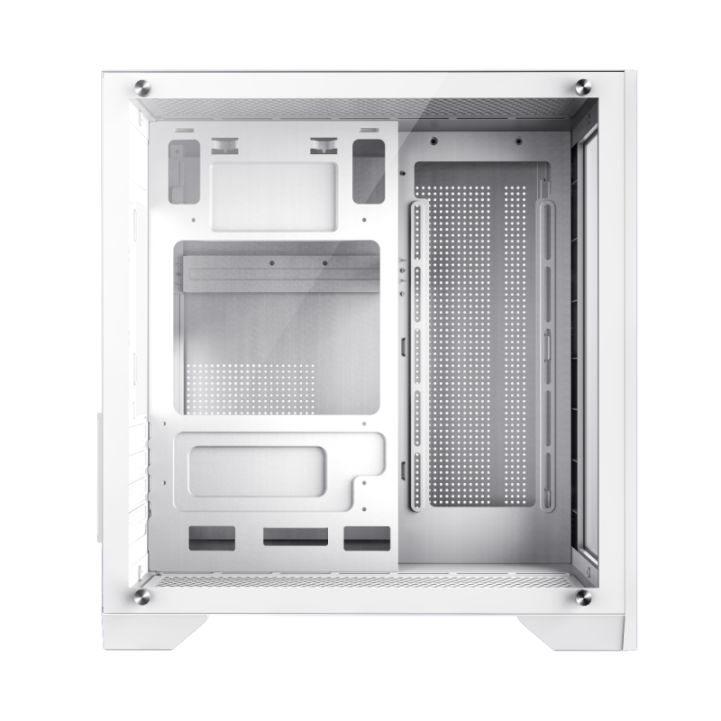 GameMax Infinity mini PC Case with ARGB Fans-White PC Case