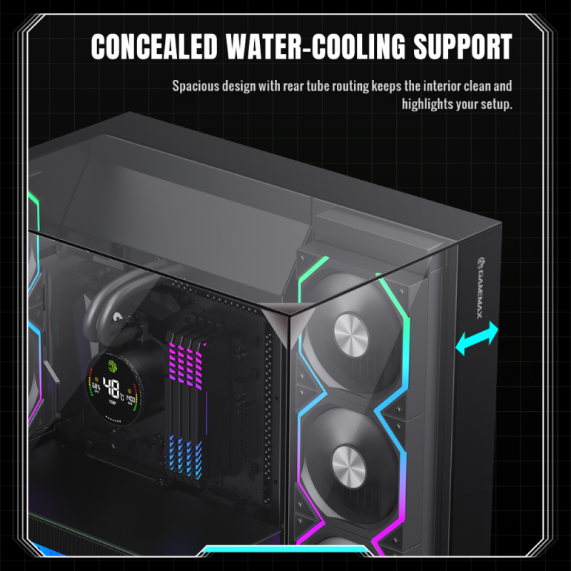 Infinity Pro BK-Tempered Glass PC Case | GAMEMAX