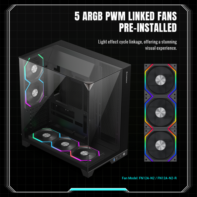 Infinity Pro BK-Tempered Glass PC Case | GAMEMAX