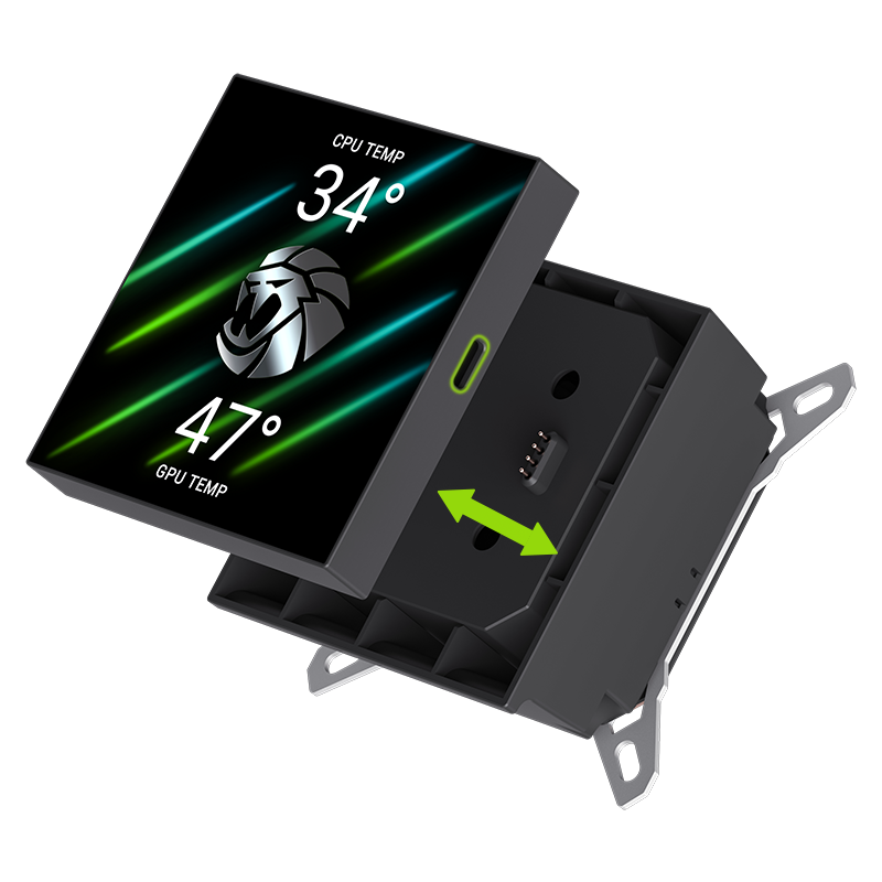 360mm CPU Liquid Cooler & LCD Screen-GAMEMAX GLACIER 360 BK