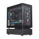 Gamemax N80 BK Gaming PC Case-270° FULL VIEW TEMPERED GLASS DESIGN