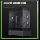 Gamemax N80 BK Gaming PC Case-270° FULL VIEW TEMPERED GLASS DESIGN