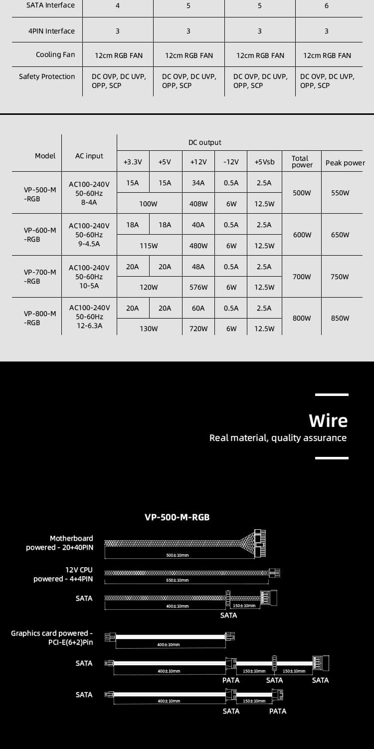 GAMEMAX 700W VP700W WHITE ARGB 80+ BRONZE SEMI-MODULAR ATX POWER SUPPLY UNIT - Exlen Laptop and ...