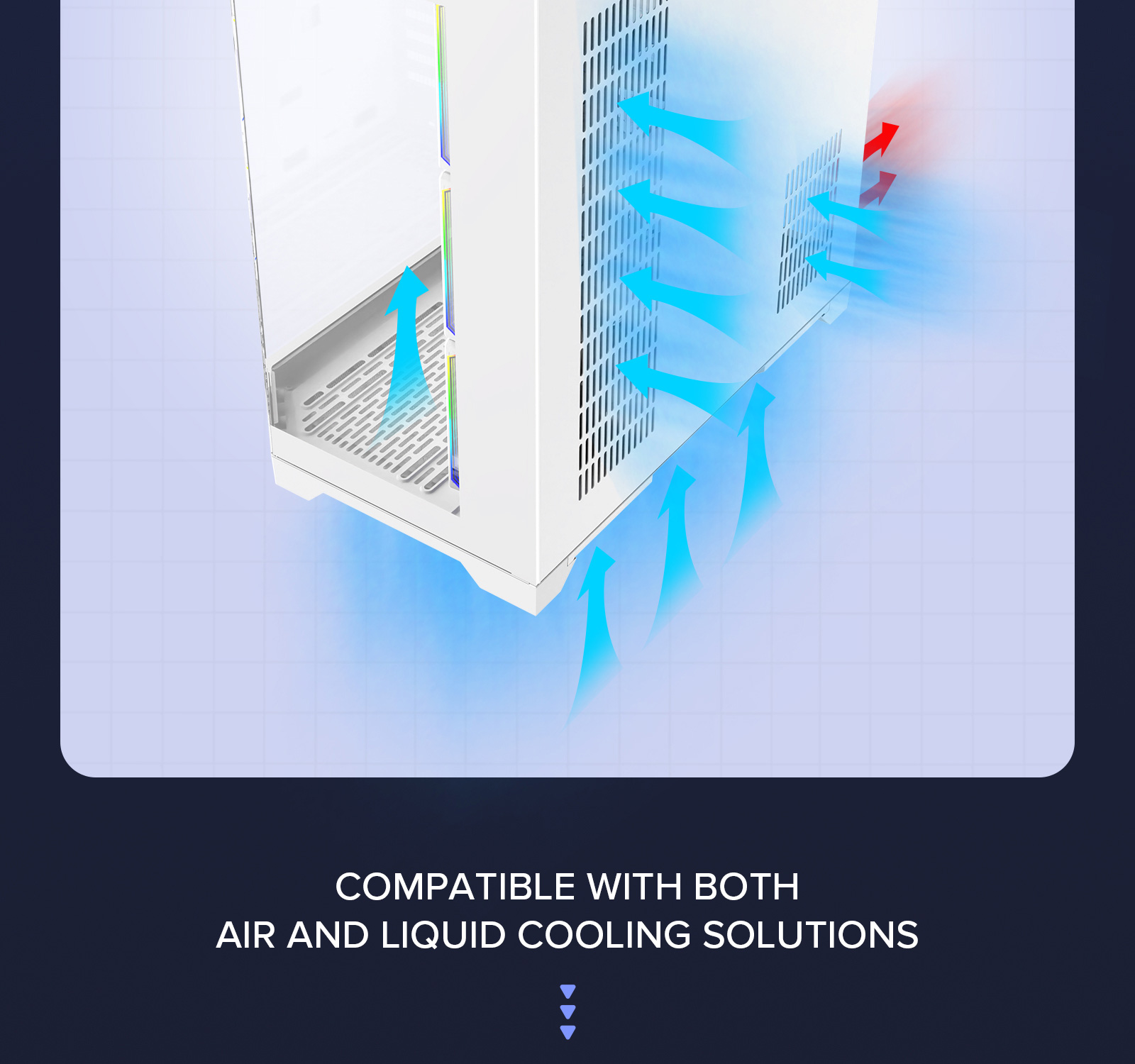 water cooled pc case | HYPE-A White best full tower pc case