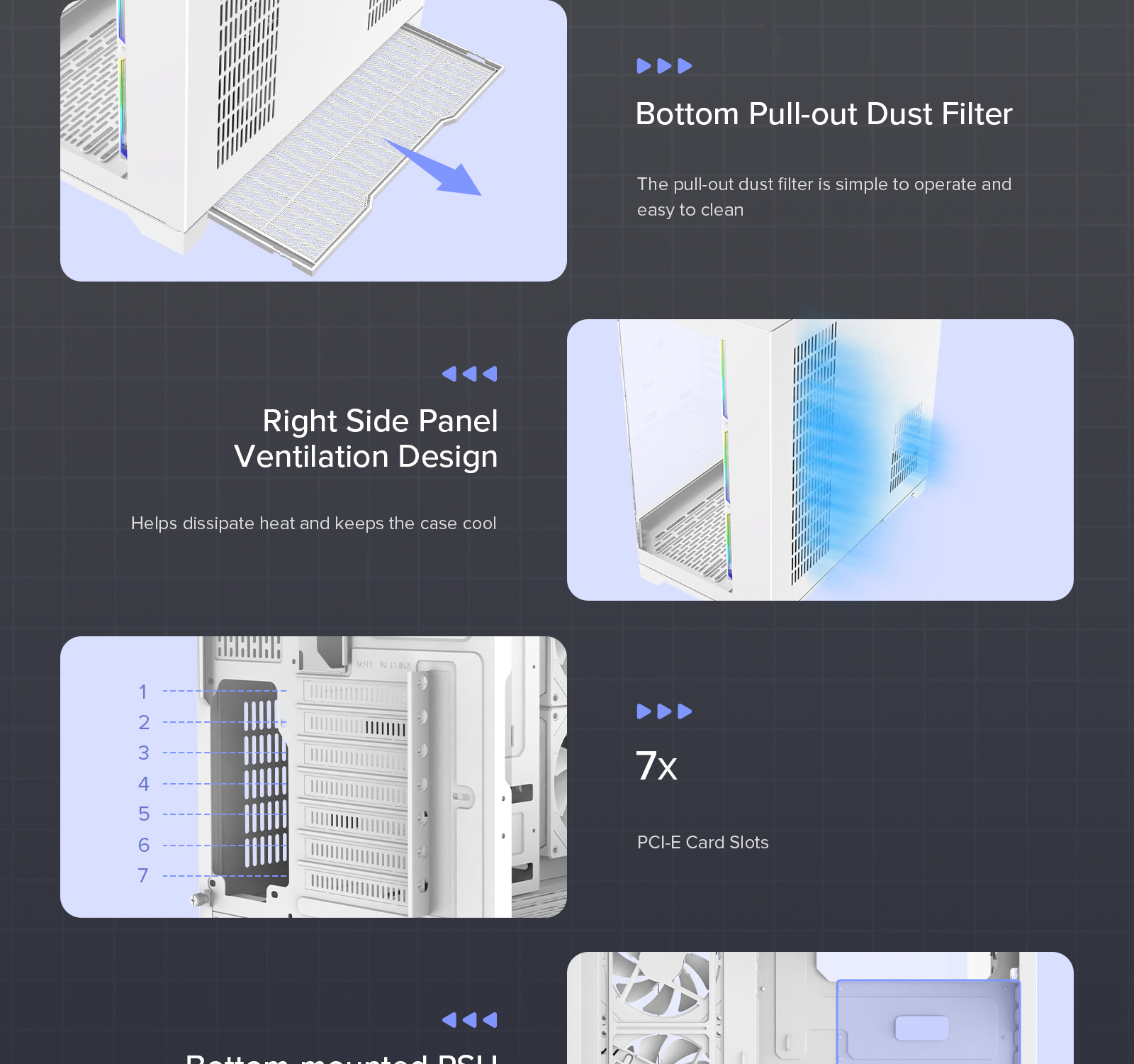 water cooled pc case | HYPE-A White best full tower pc case