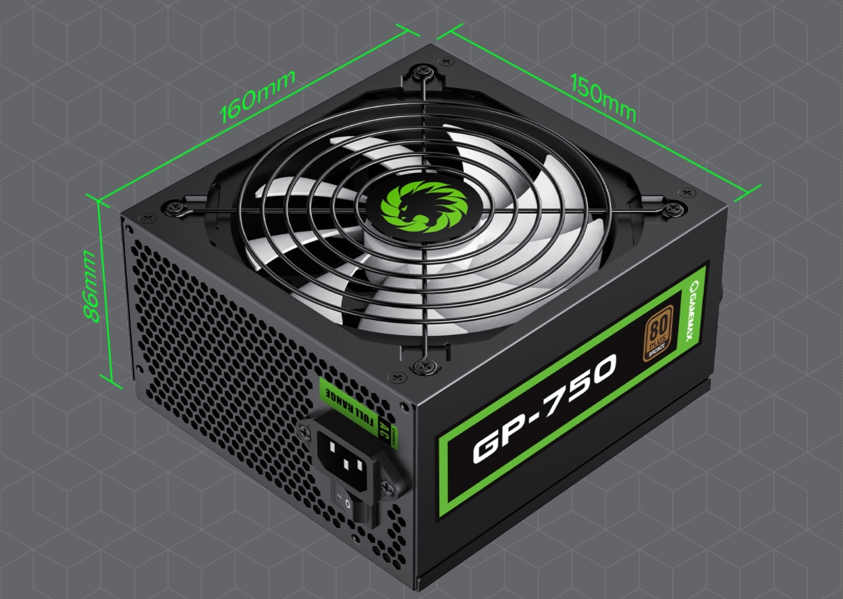 GameMax GP-750w PC Power Supply The Perfect Balance of Power, Efficiency, and Performance