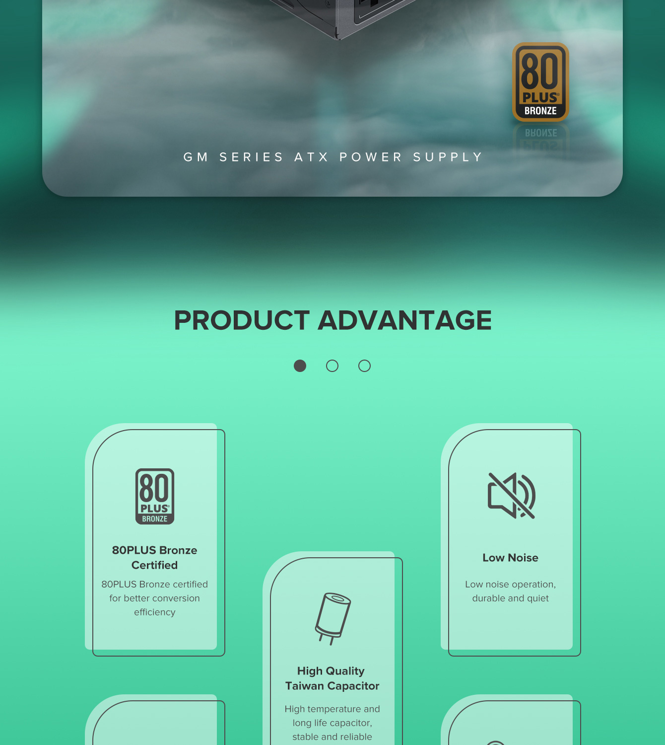 GameMax GM-800 Power Supply Full Modular 80PLUS Bronze Certified Power ...