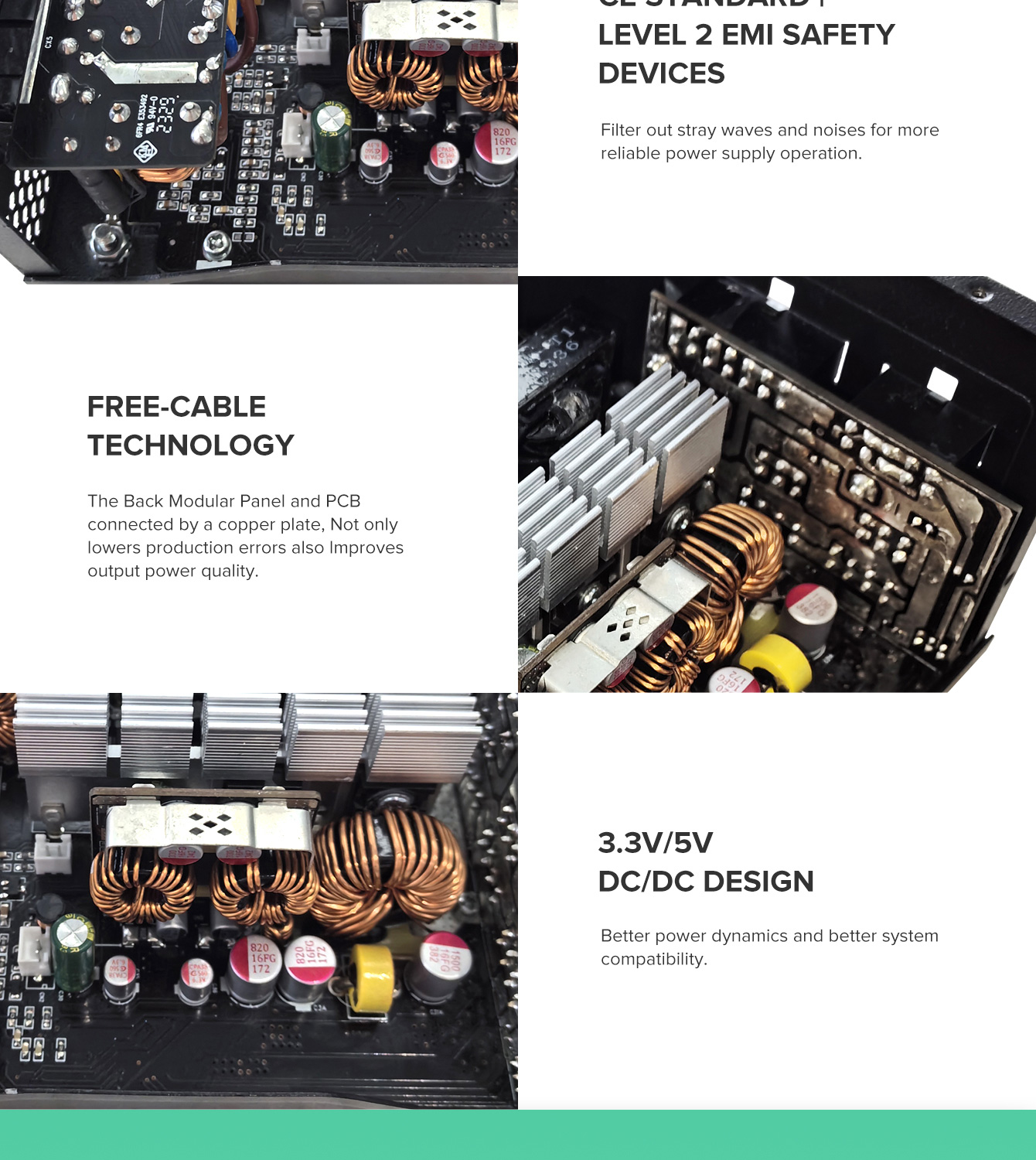 GameMax GM-800 Power Supply Full Modular 80PLUS Bronze Certified Power ...