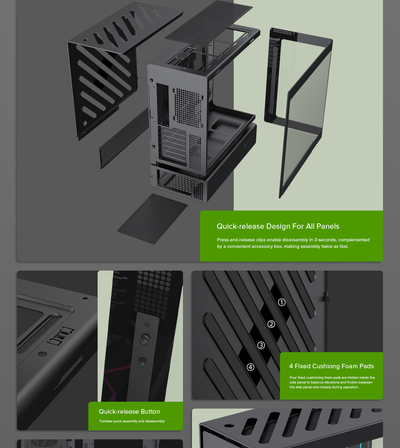 Gamemax N80 BK Gaming PC Case-270° FULL VIEW TEMPERED GLASS DESIGN