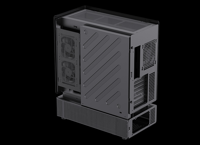 Gamemax N80 BK Gaming PC Case-270° FULL VIEW TEMPERED GLASS DESIGN