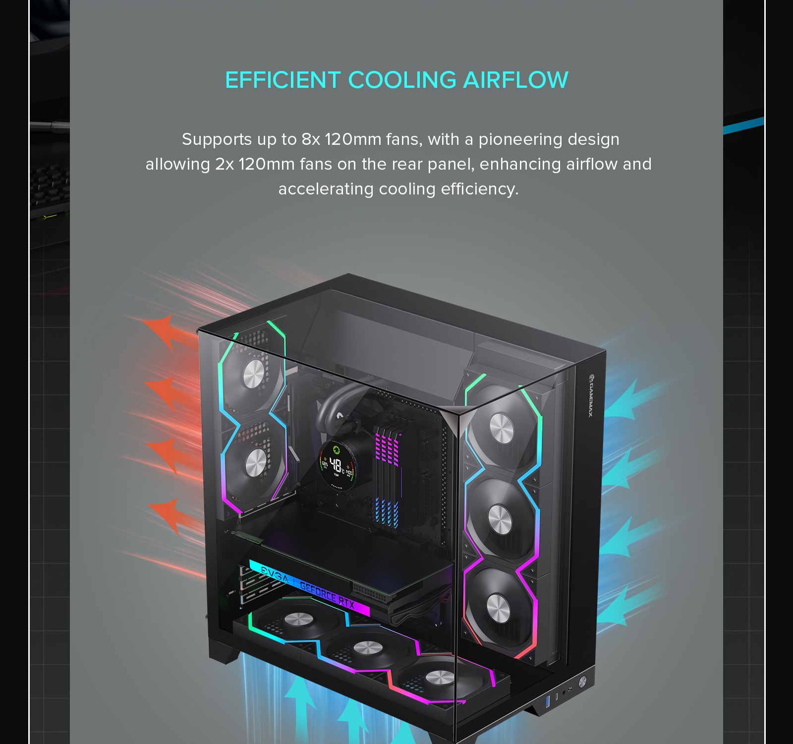 Infinity Pro BK-Tempered Glass PC Case & RGB Lighting Mid-Tower Gaming ...