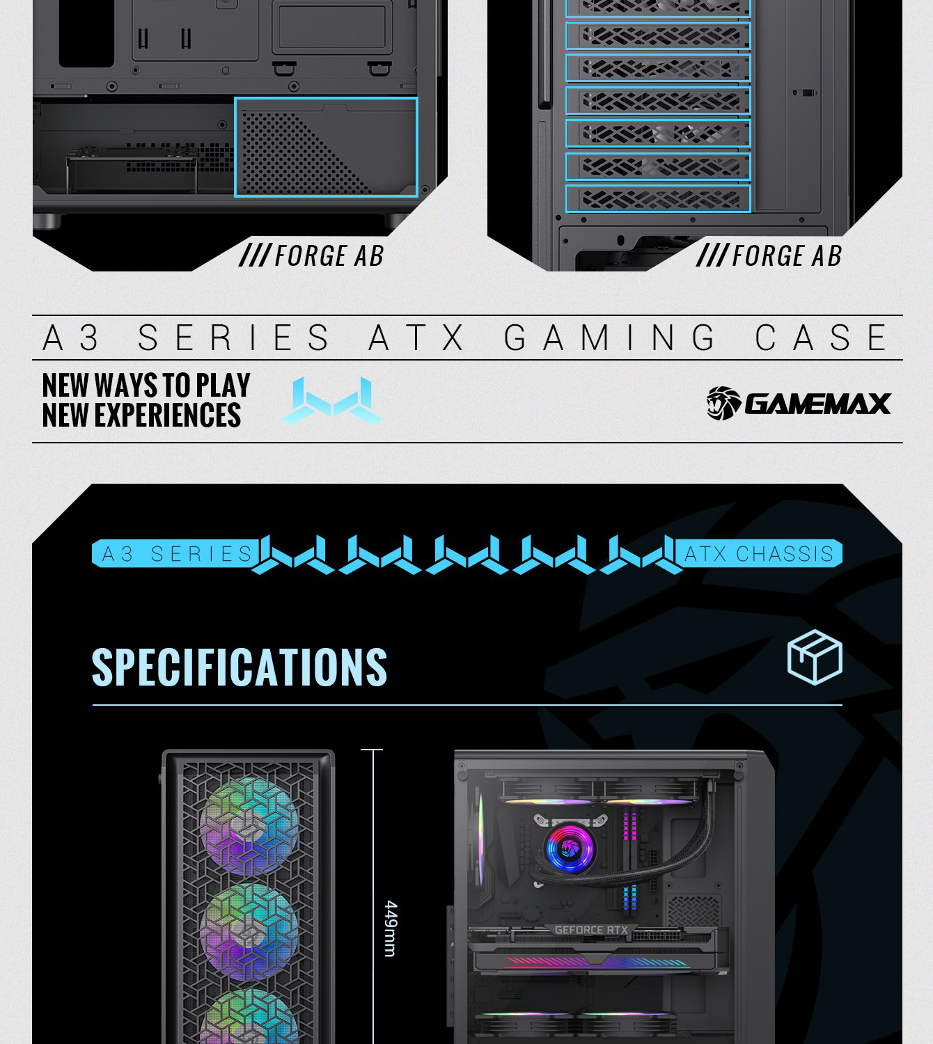 Forge AB-Mid Tower ATX Gaming PC Cases
