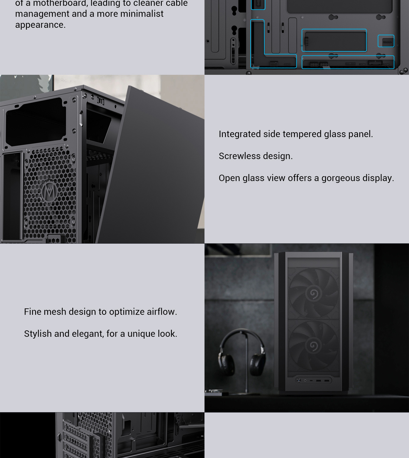 F36 Dark-Micro ATX Gaming Case,Mechanic Computer Cases