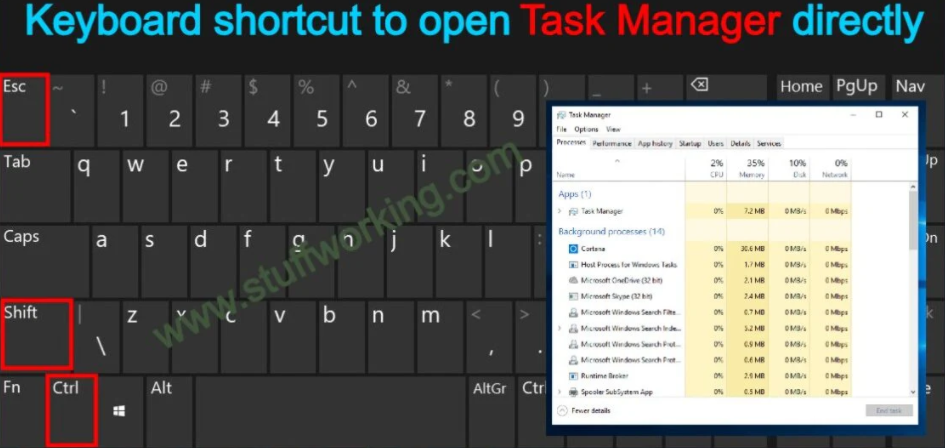 What is the shortcut key to open Task Manager? | GAMEMAX
