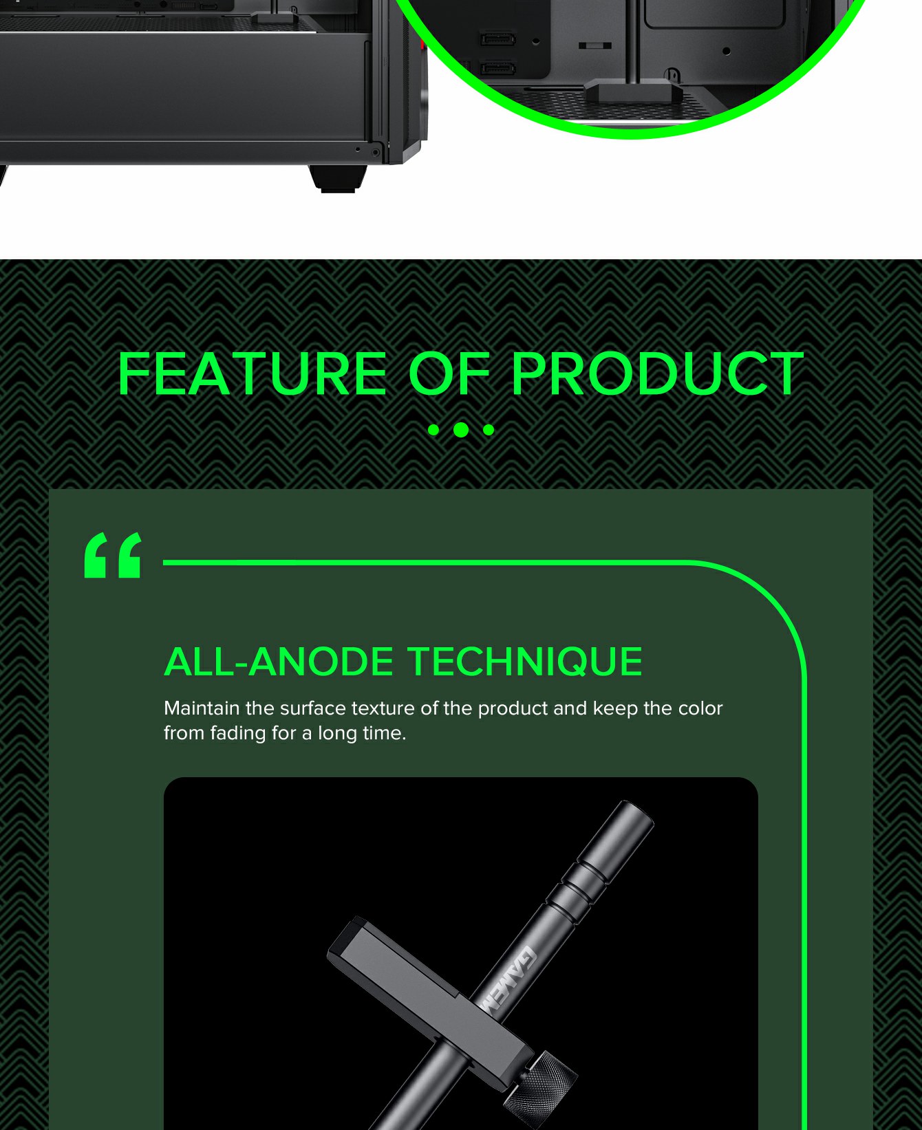 GameMax GPU-192, 192mm Aluminum GPU Support, Graphics Video Card ...