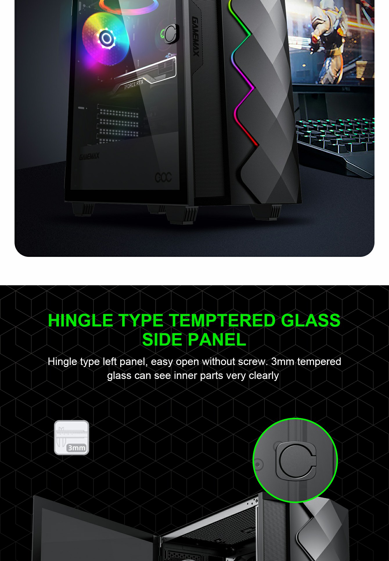 water cooled pc case | Diamond COC Mid-Tower Gaming case