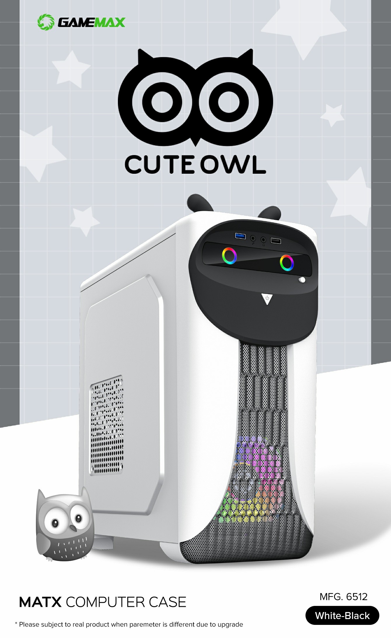 Cute Owl mATX structure to show your style!