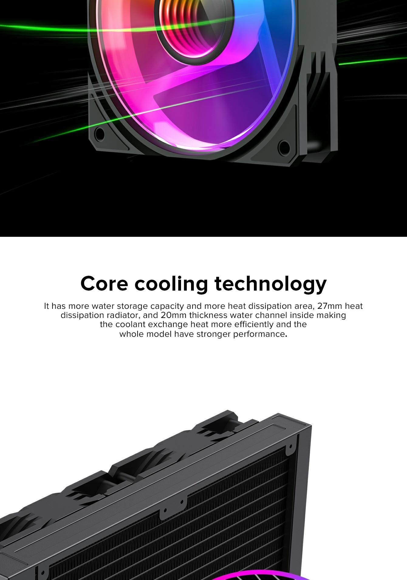 GameMax ICEBURG 240 Infinity, Liquid CPU Cooler 240mm Addressable RGB PWM Pump Fans 250W TDP AIO ...