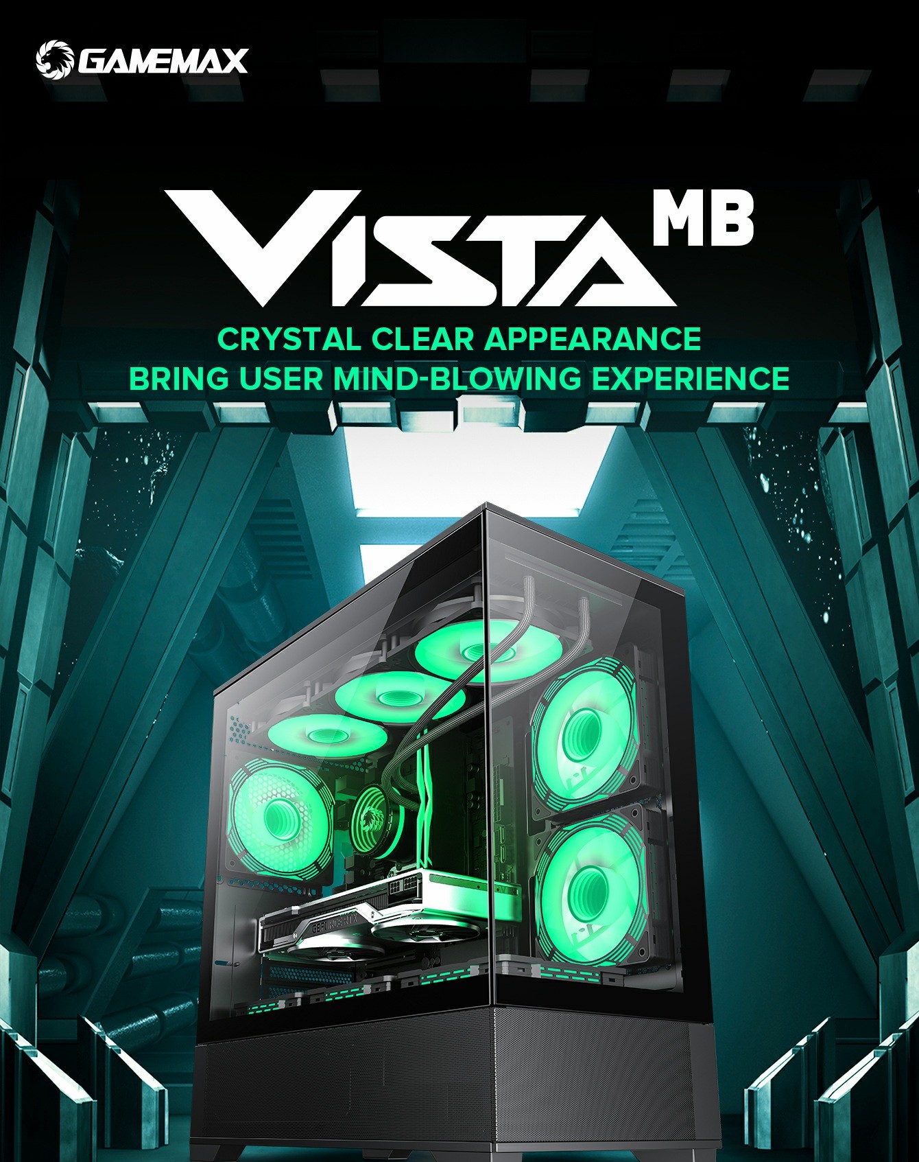 Gamemax Vista MB Micro ATX Transparent Gaming PC Cases