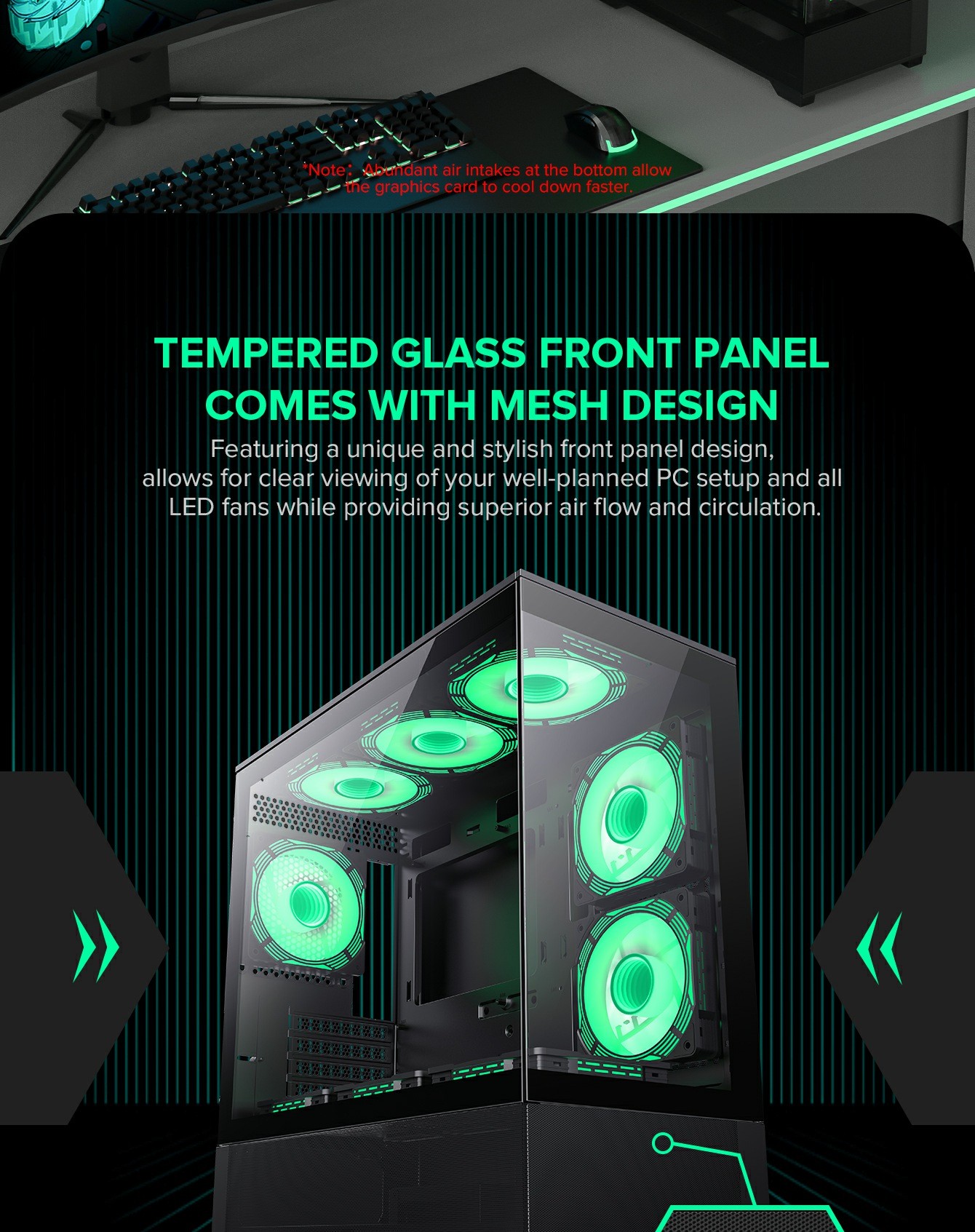 Gamemax Vista MB Micro ATX Transparent Gaming PC Cases