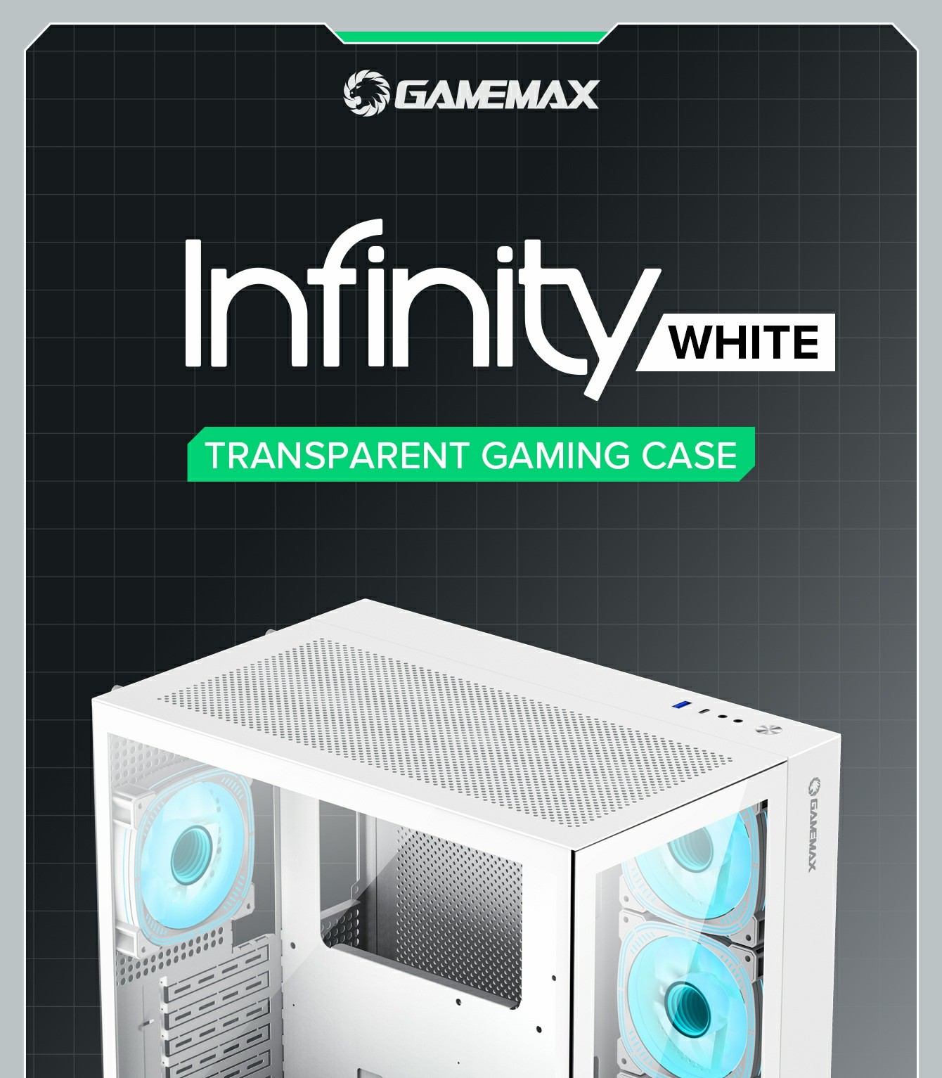 water cooled pc case | Infinity White Case Mid Tower ATX Gaming PC Case ...