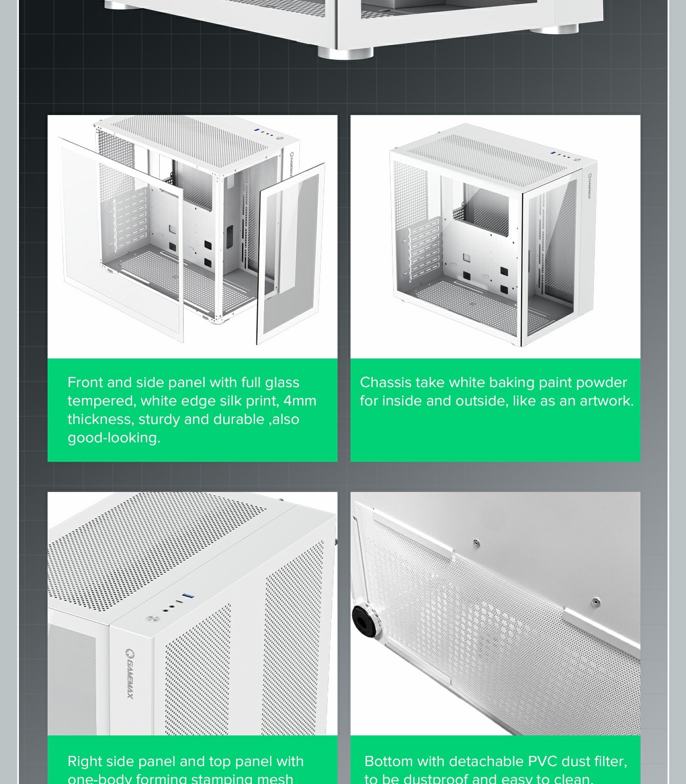 water cooled pc case | Infinity White Case Mid Tower ATX Gaming PC Case ...