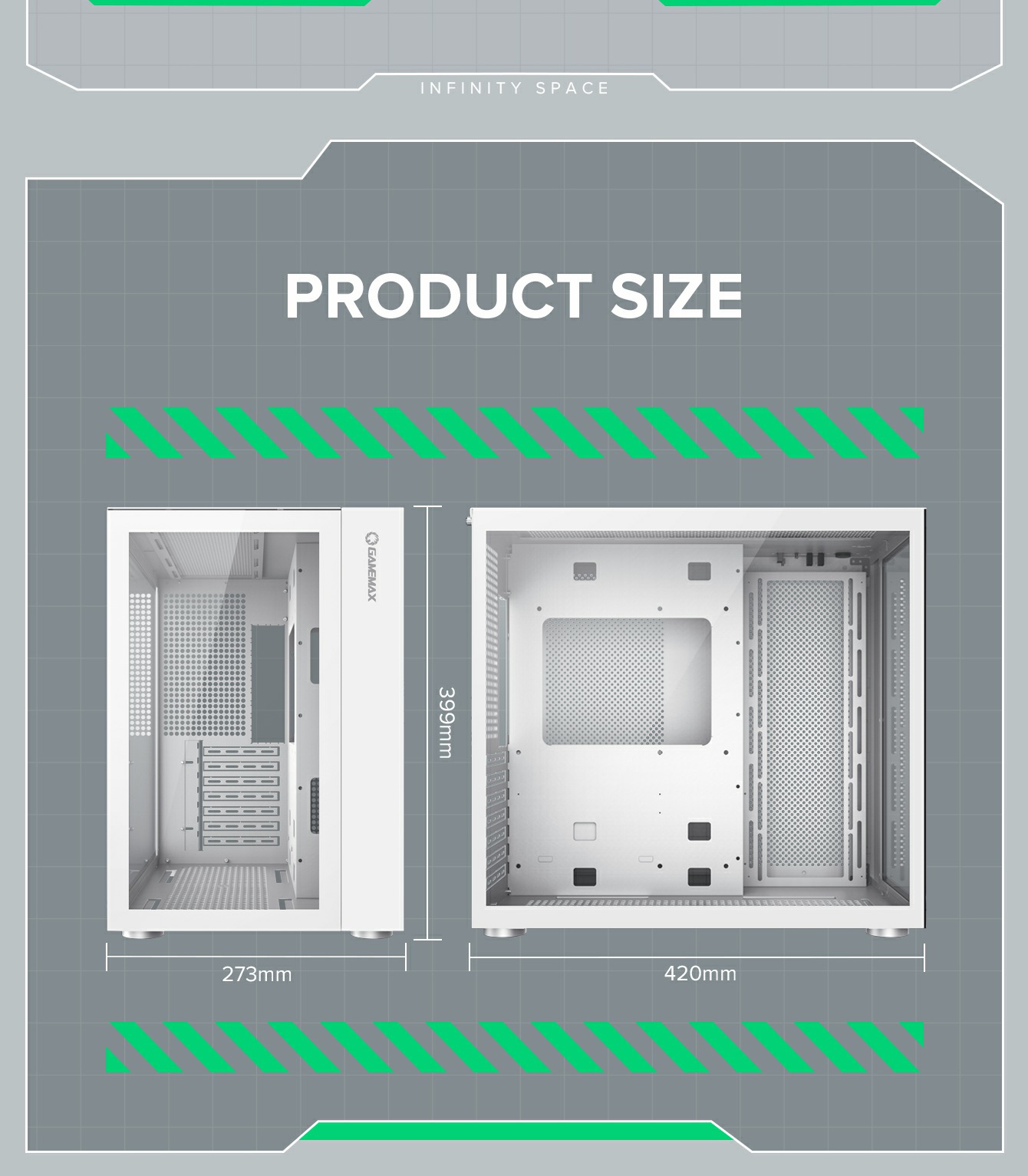 water cooled pc case | Infinity White Case Mid Tower ATX Gaming PC Case ...