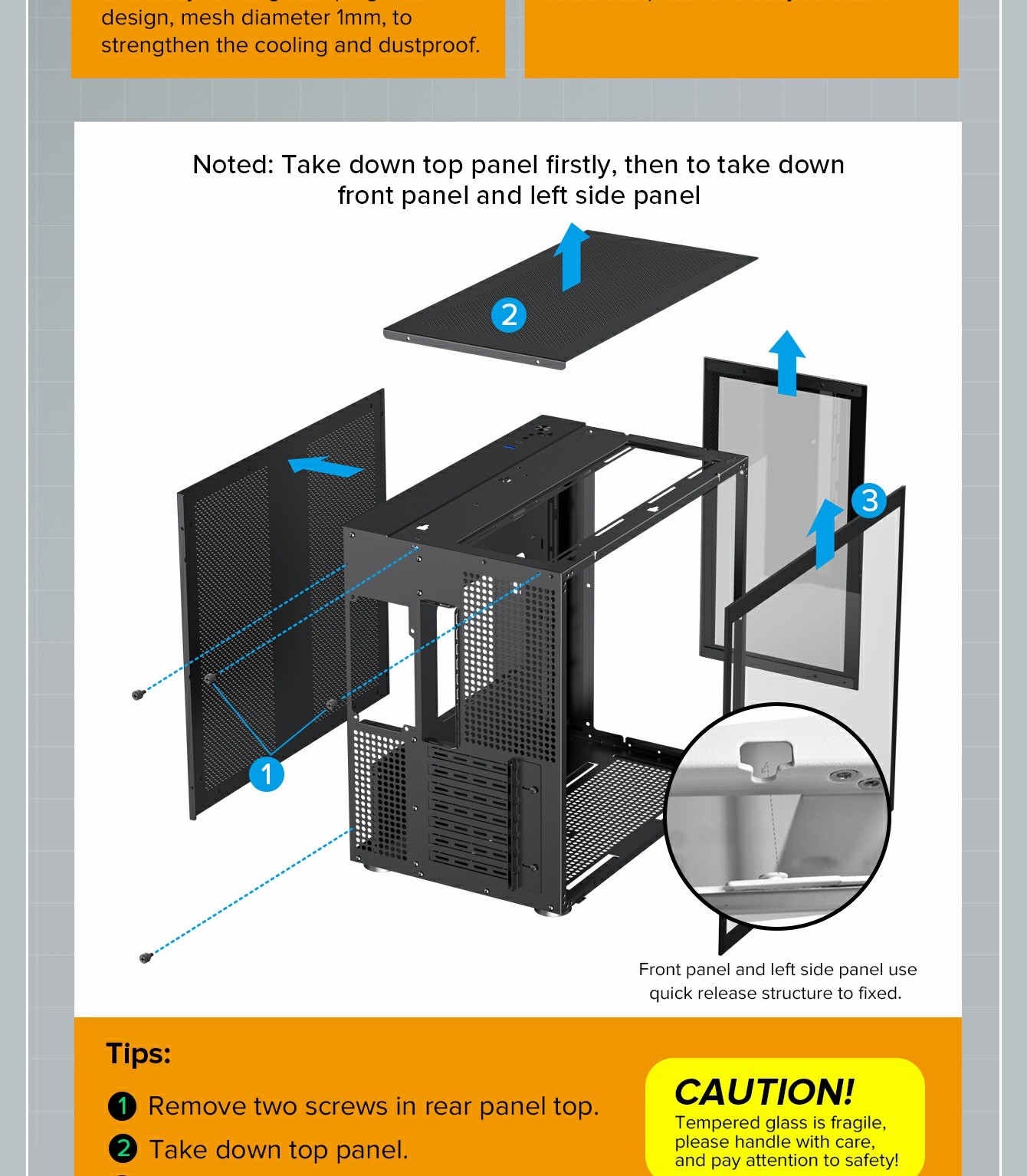 Infinity BK-Tempered Glass PC Case | GAMEMAX