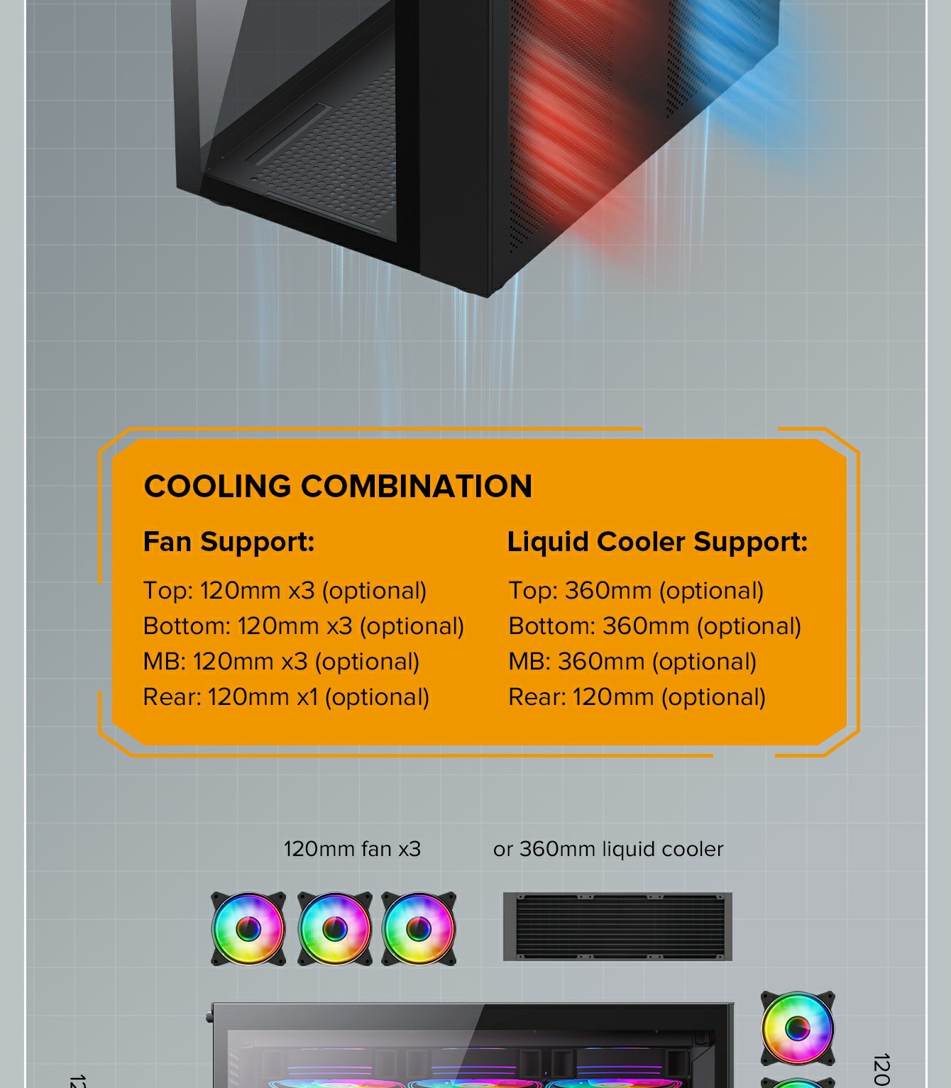 Infinity BK-Tempered Glass PC Case | GAMEMAX